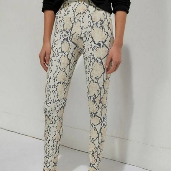 All Fenix | Pants & Jumpsuits | All Fenix White Python Tan 78 Legging ...